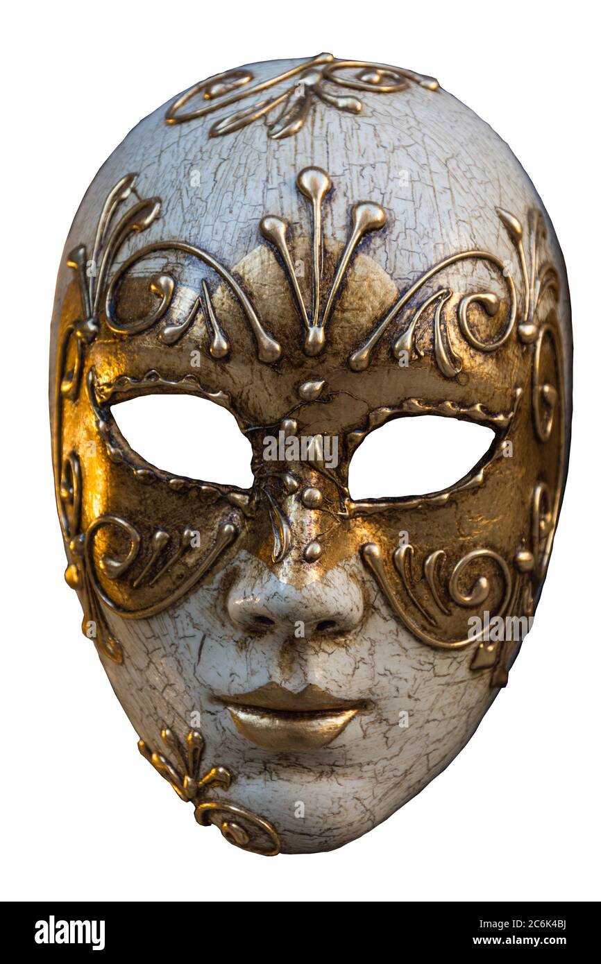 Colorful traditional Venetian mask isolated on white background Stock ...