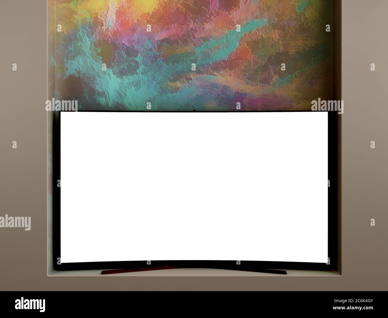 White 3d curved podium hi-res stock photography and images - Alamy