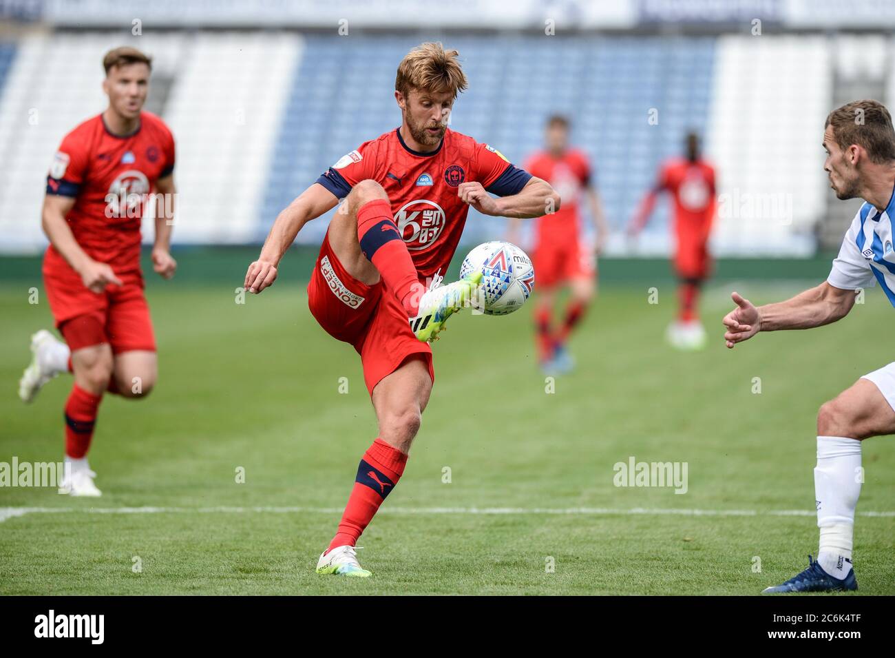 Michael Jacobs (17) of Wigan Athletic controls the ball Stock Photo - Alamy