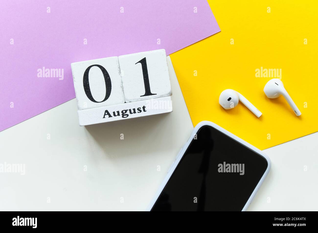 1st august - first day month calendar concept on wooden blocks Stock ...