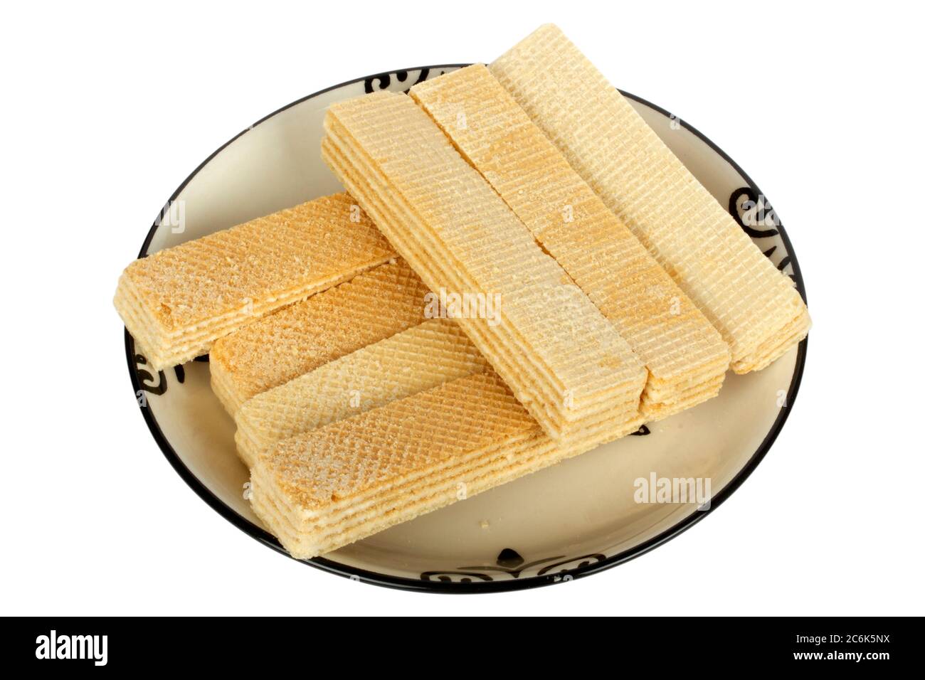 Rectangle shape wafer biscuit. Food background Stock Photo - Alamy