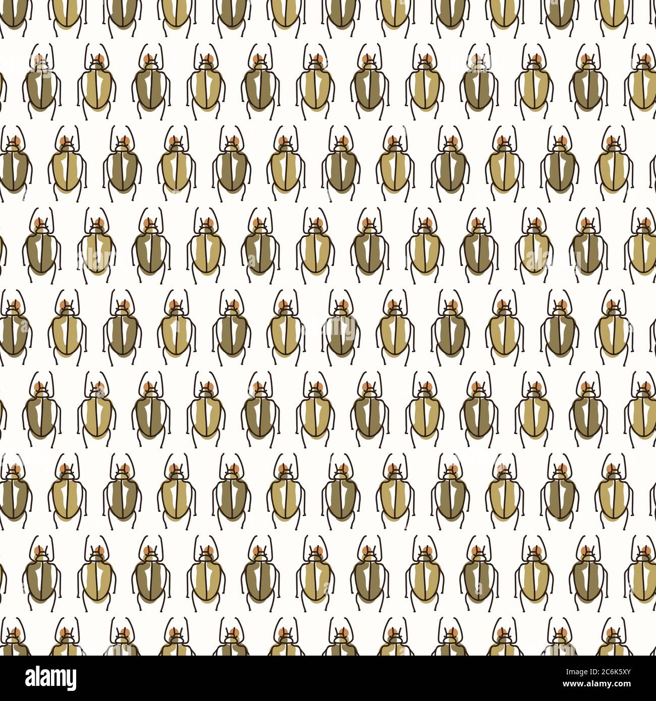 Seamless background beetle bug gender neutral baby pattern. Simple ...