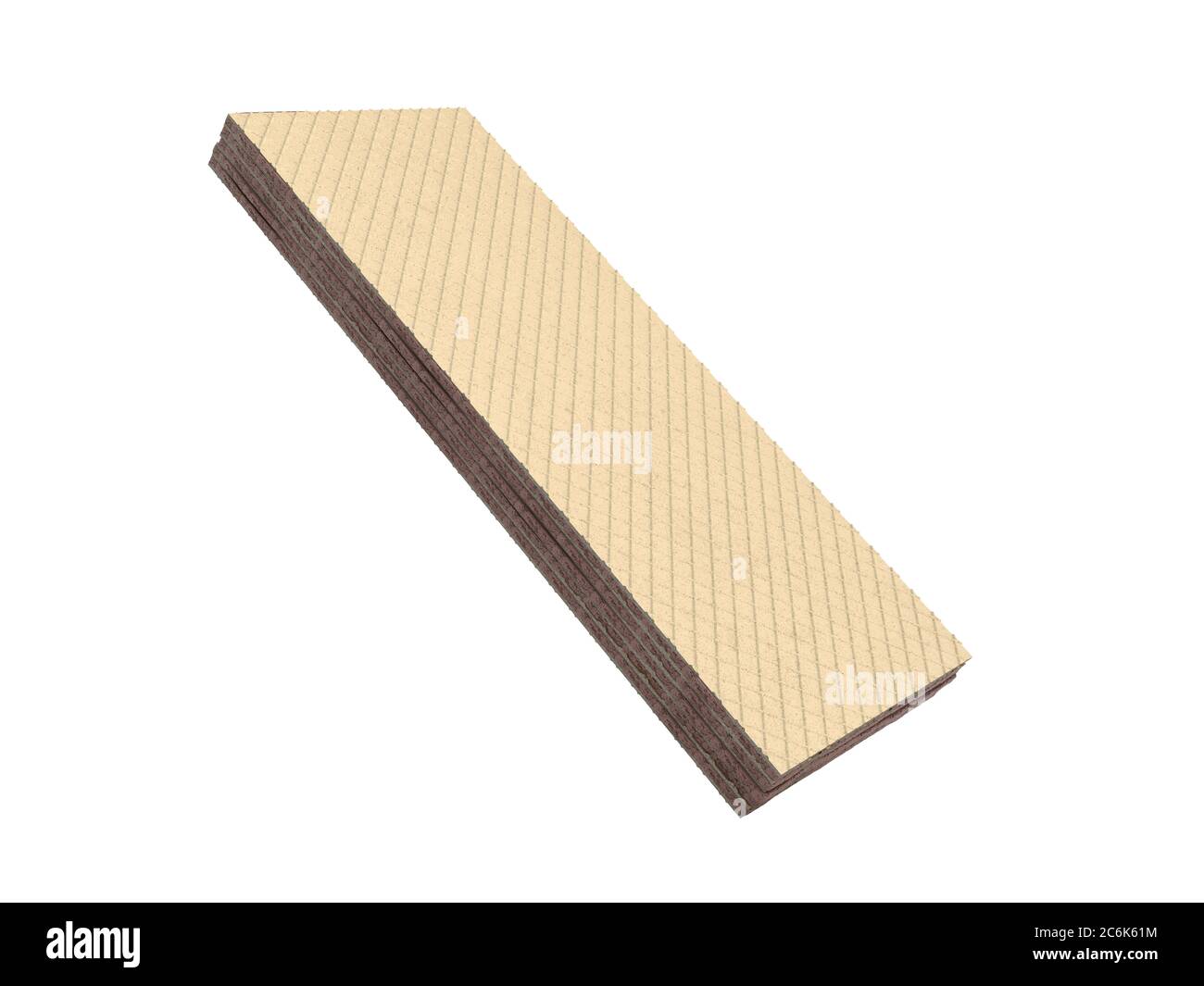 Four rectangle shape wafer biscuit 3d render on white no shadow Stock ...