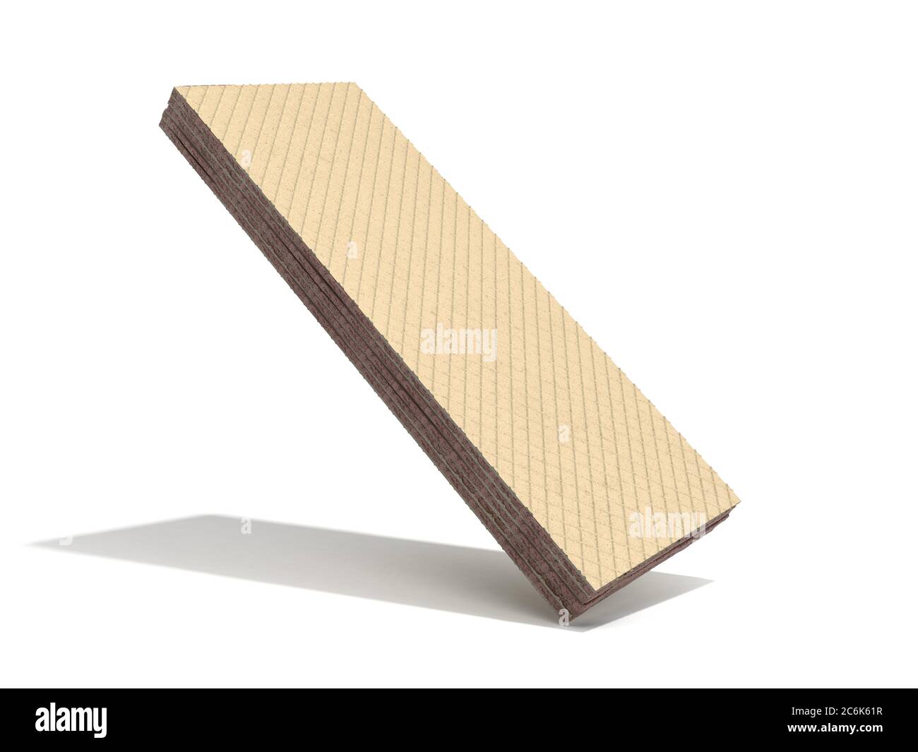 Four rectangle shape wafer biscuit 3d render on white Stock Photo - Alamy