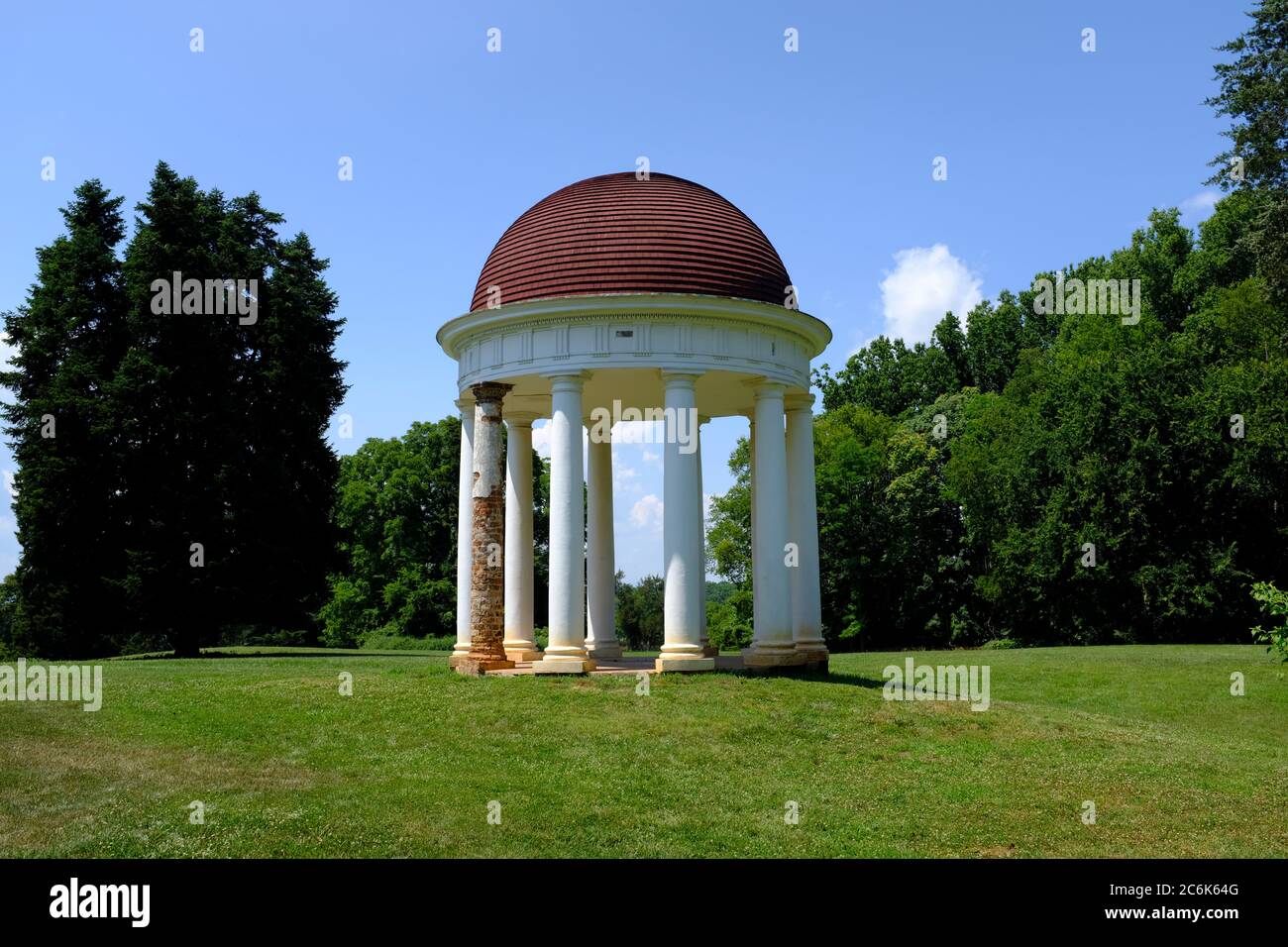 Neo-classical Temple on the grounds of Montpelier, the home of ...