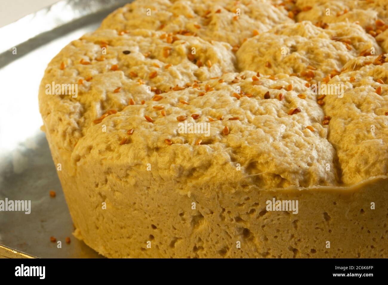 traditional turkish tahini halva in plate Stock Photo - Alamy