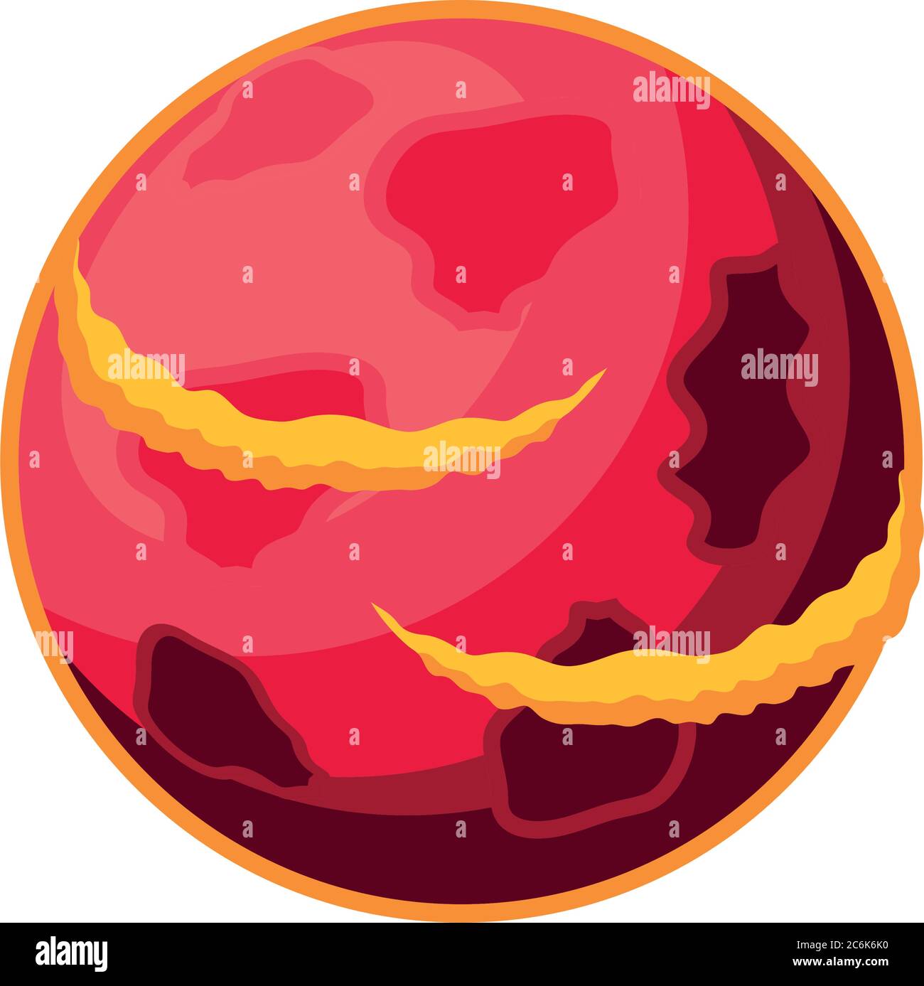 space mars planet on white background vector illustration design Stock ...