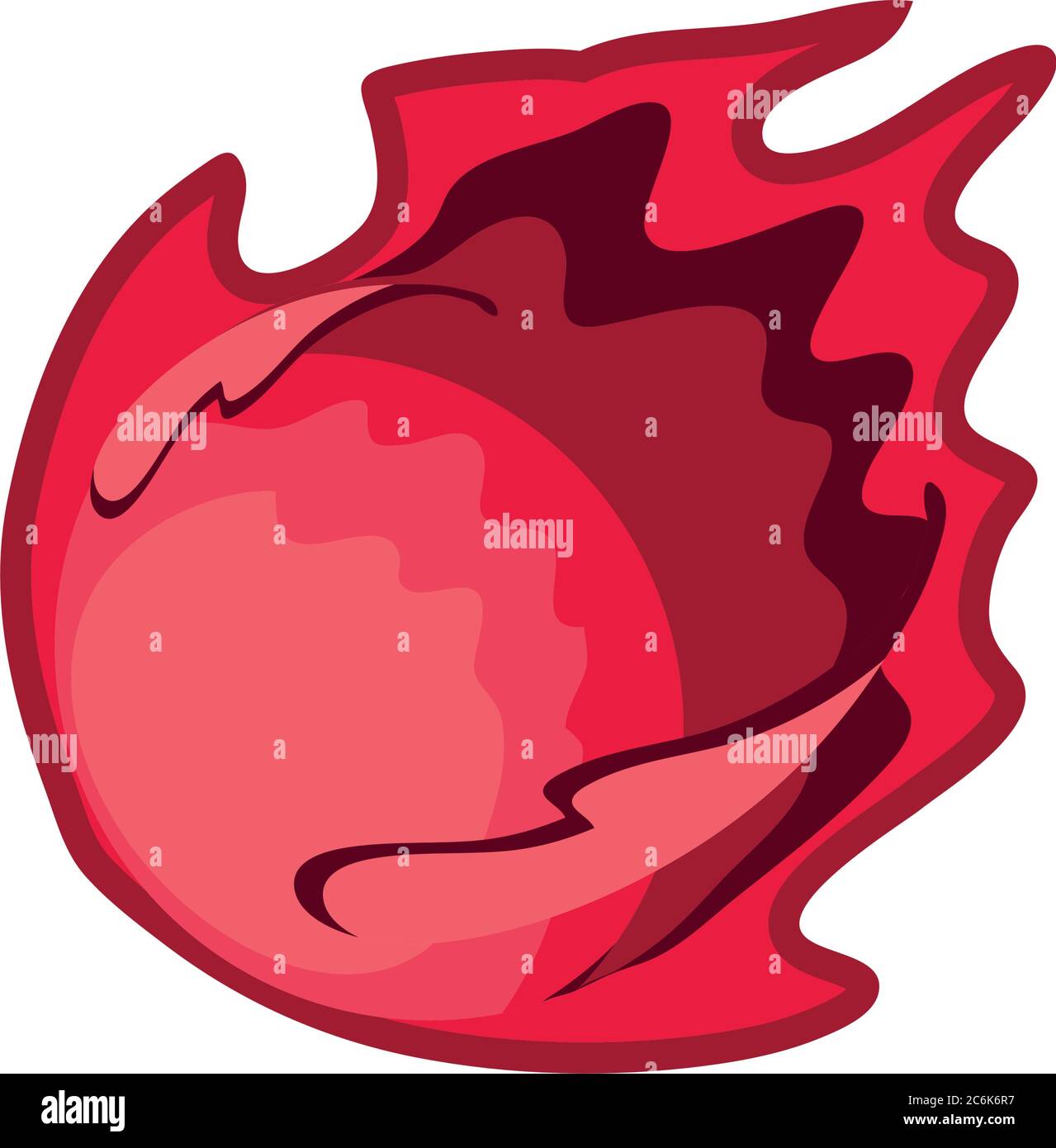 flame meteorite on white background vector illustration design Stock ...