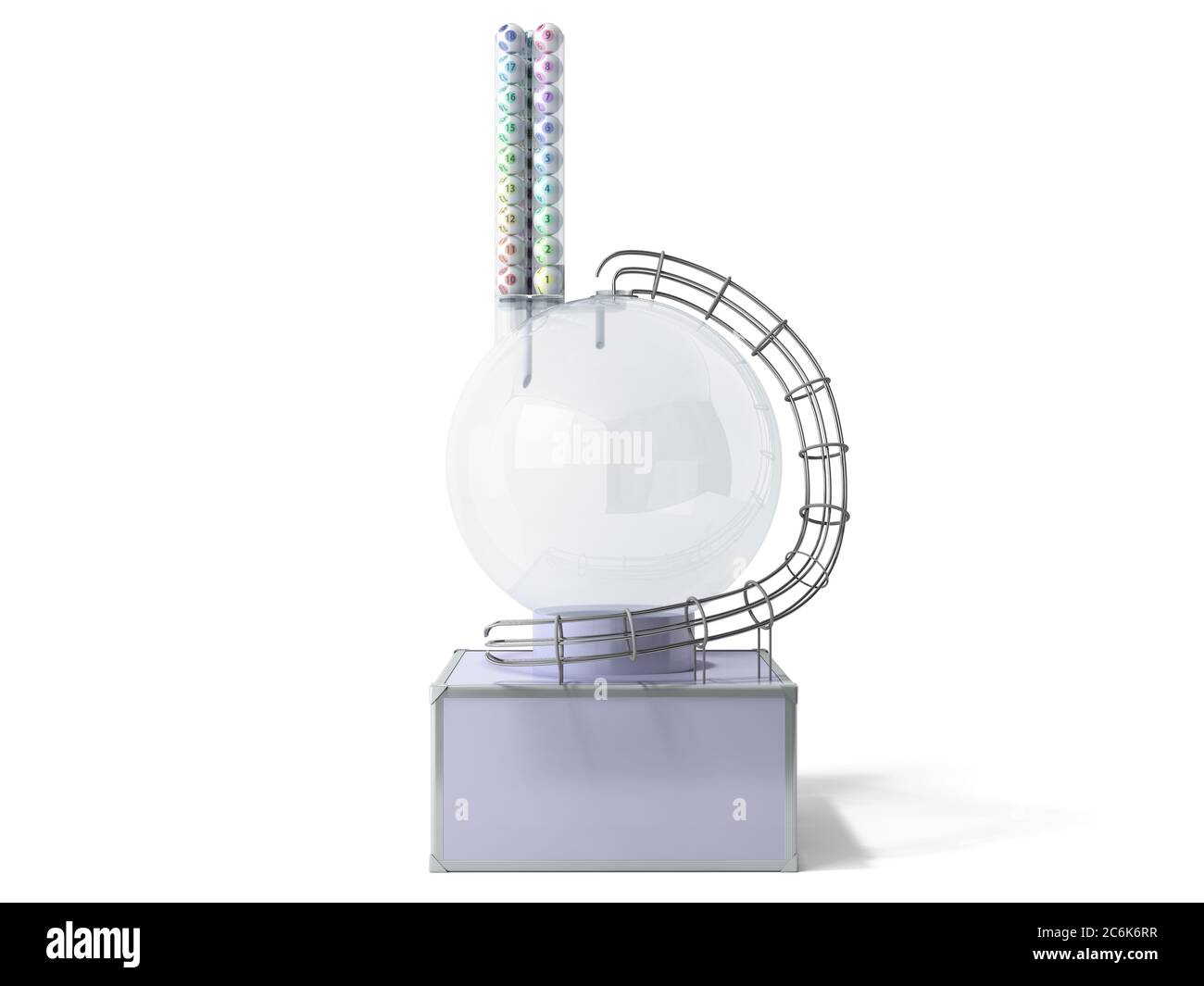 Lottery machine with lottery balls inside Lotto bingo game luck concept ...