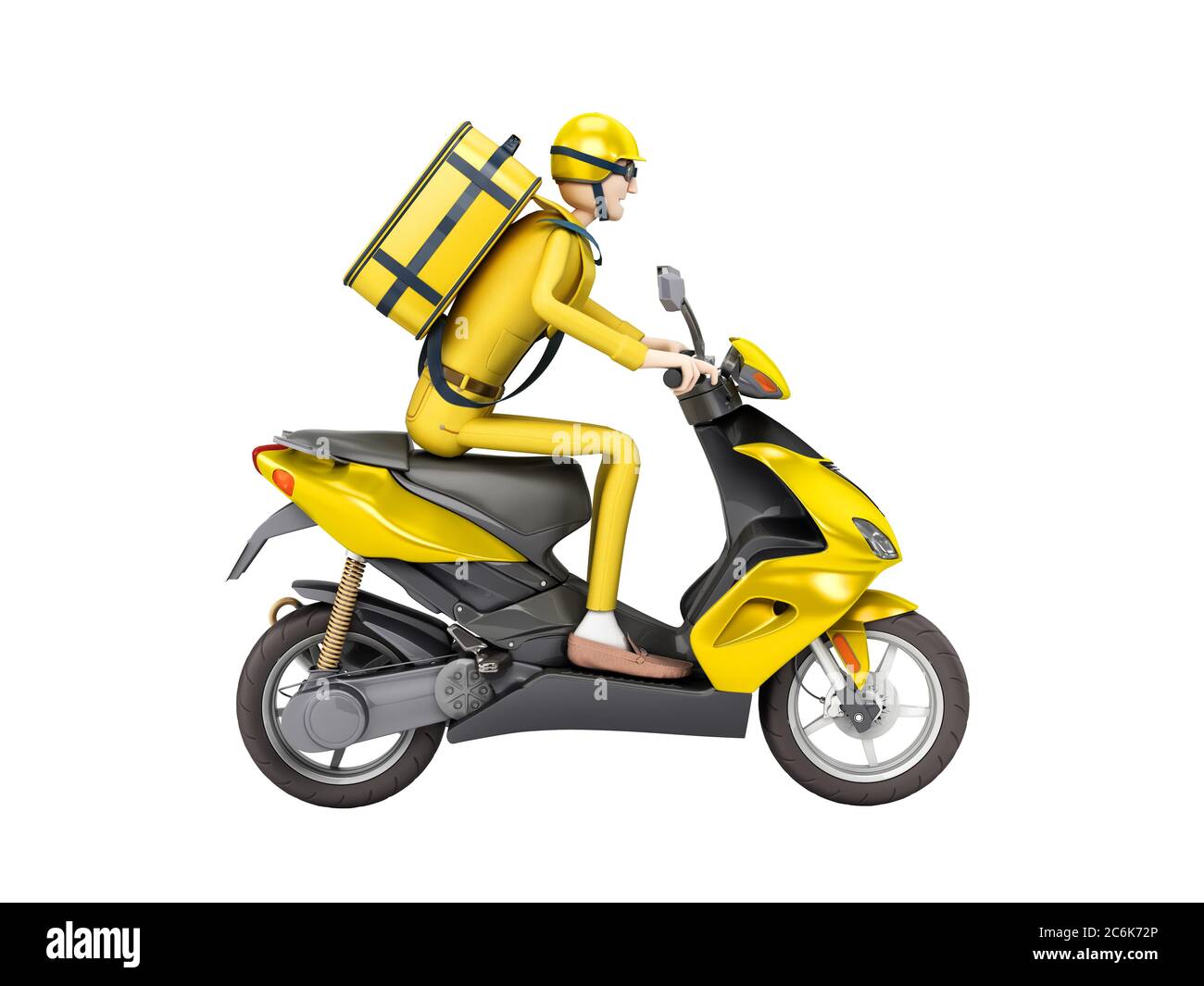 fast delivery concept the courier on a motorcycle with thermal backpack ...