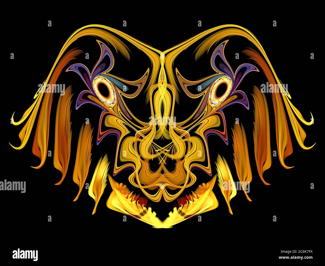 Abstract Ox Face Design Stock Photo - Alamy