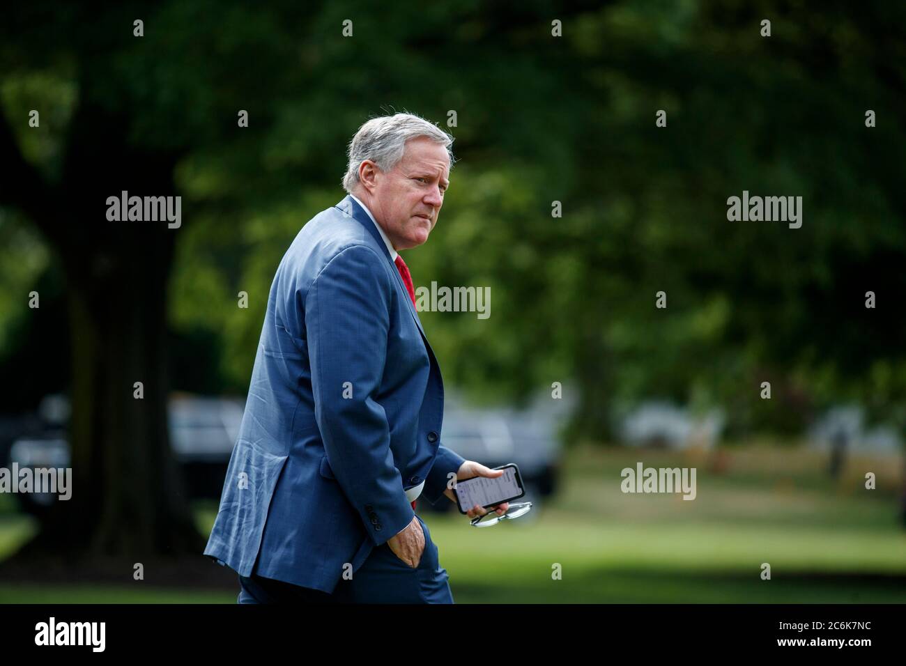 White House Chief of Staff Mark Meadows walks to board Marine One on ...