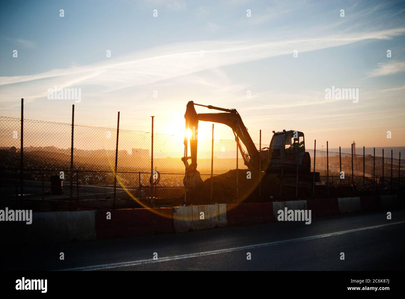 Construction site at sunset, Rabat, Morocco Stock Photo - Alamy