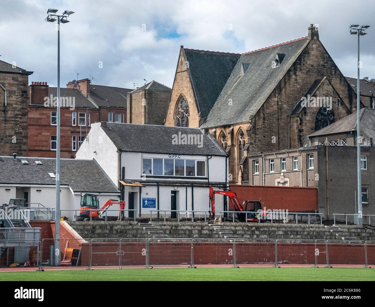 Glasgow, Scotland, UK. 9th July 2020: Redevelopment of Lesser Hampden ...