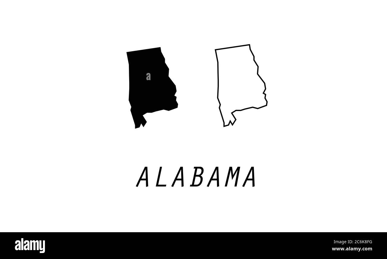 Alabama outline map state vector illustration Stock Vector Image & Art ...