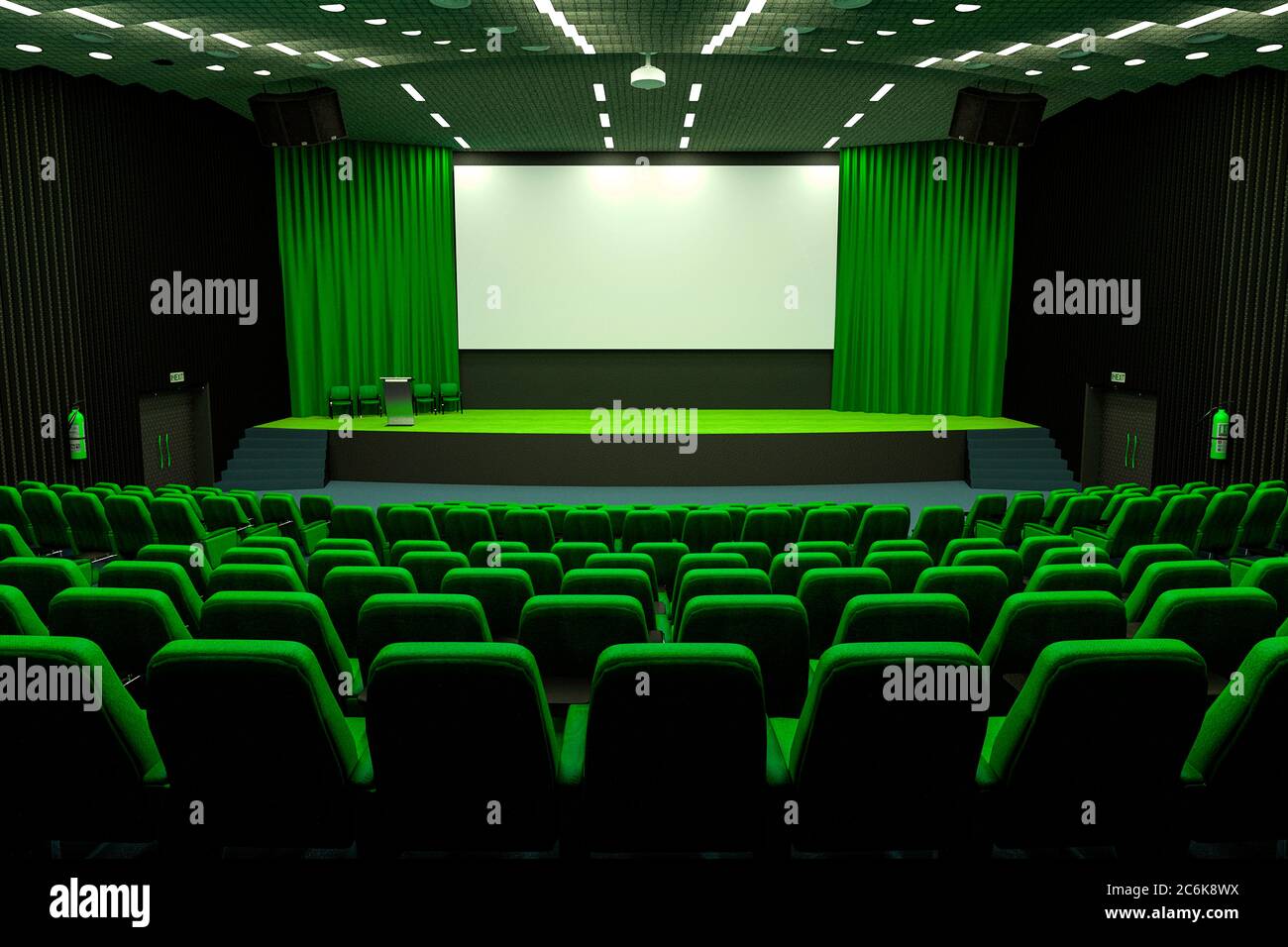 Movie scene green backdrop hi-res stock photography and images - Alamy