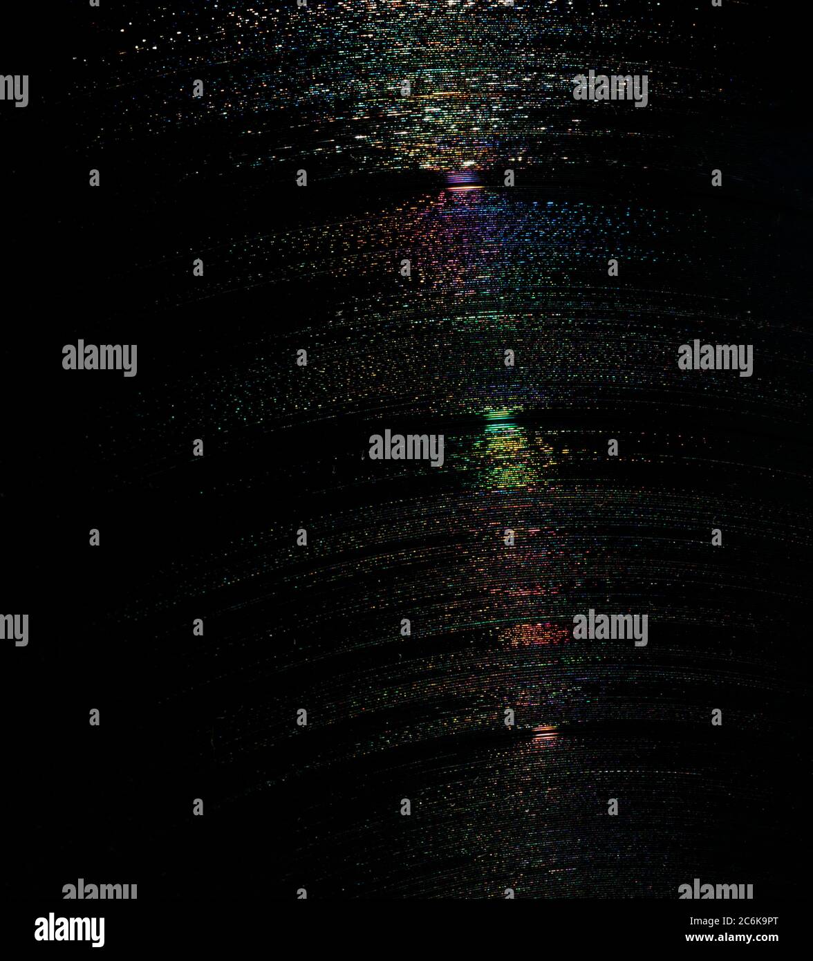 SCIENCE, PHYSICS, OPTICS, diffraction of light in the grooves of a long ...