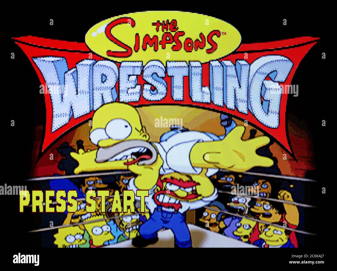 The Simpsons Wrestling - Sony Playstation 1 PS1 PSX - Editorial use ...