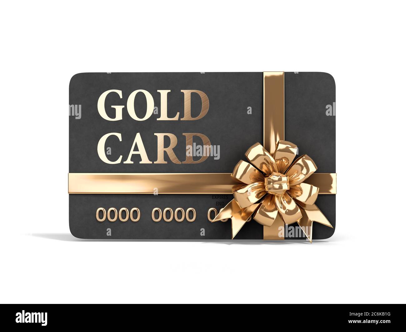 VIP gold card with gold bow 3d render on a white background Stock Photo ...