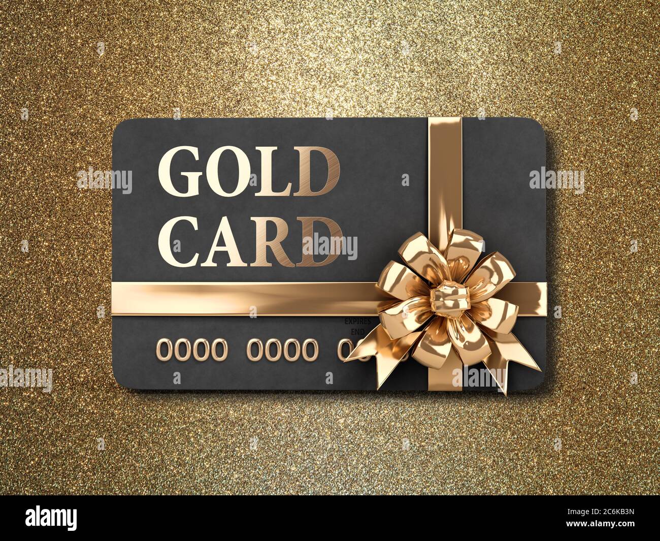VIP gold card with gold bow 3d render on a gold background Stock Photo ...