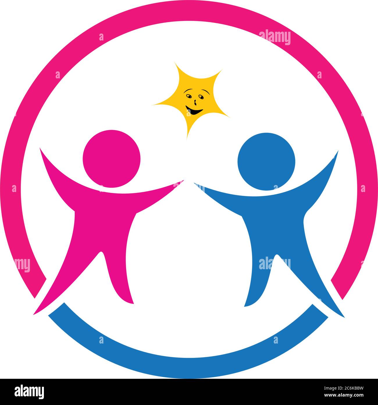 Girls female kids children parent Stock Vector Images - Alamy