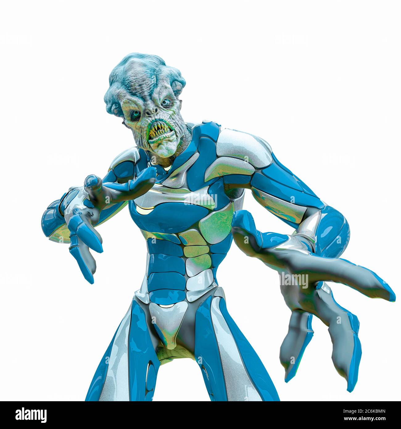 alien warrior hip hop pose, 3d illustration Stock Photo - Alamy