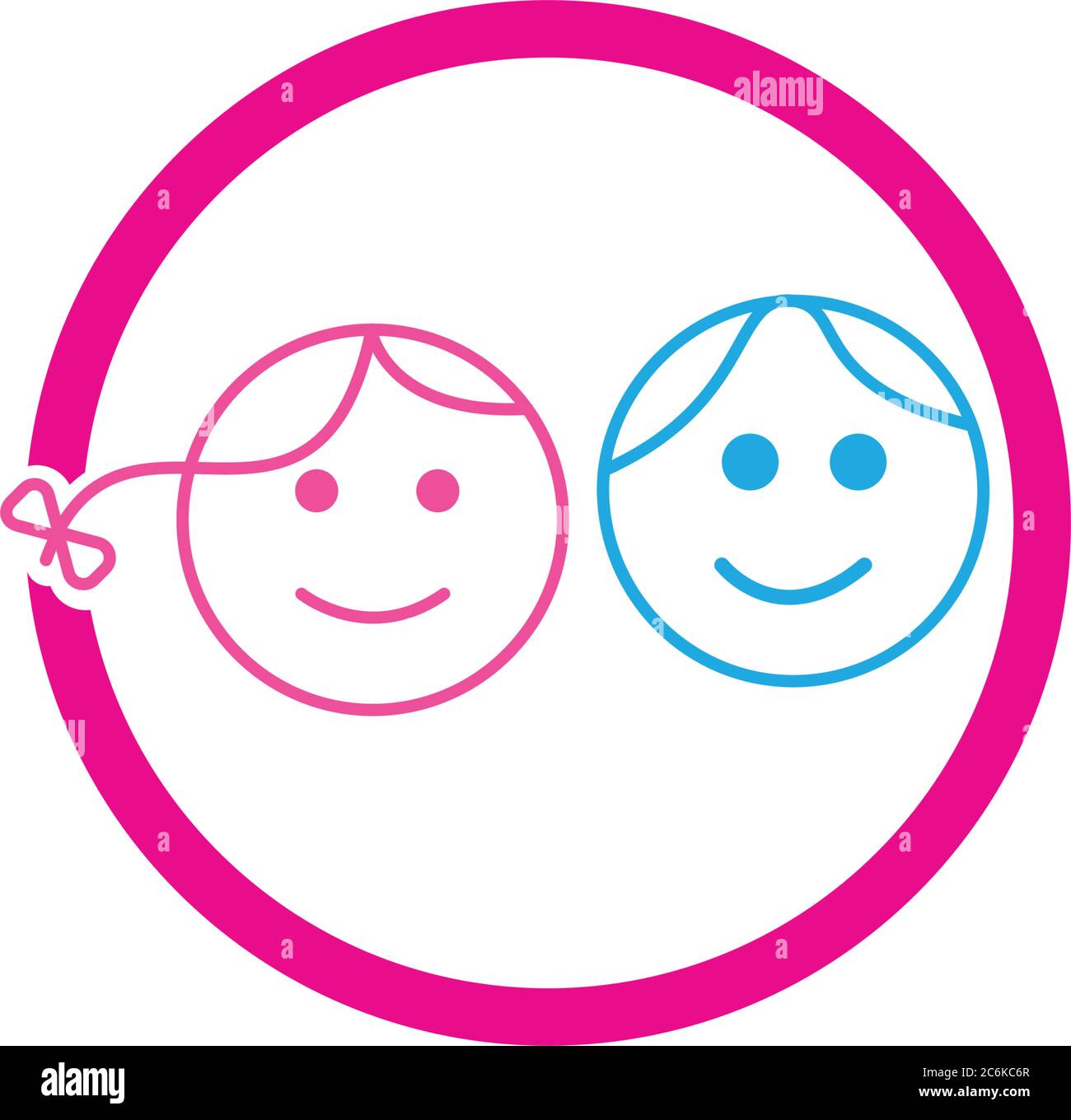 Girls female kids children parent Stock Vector Images - Alamy