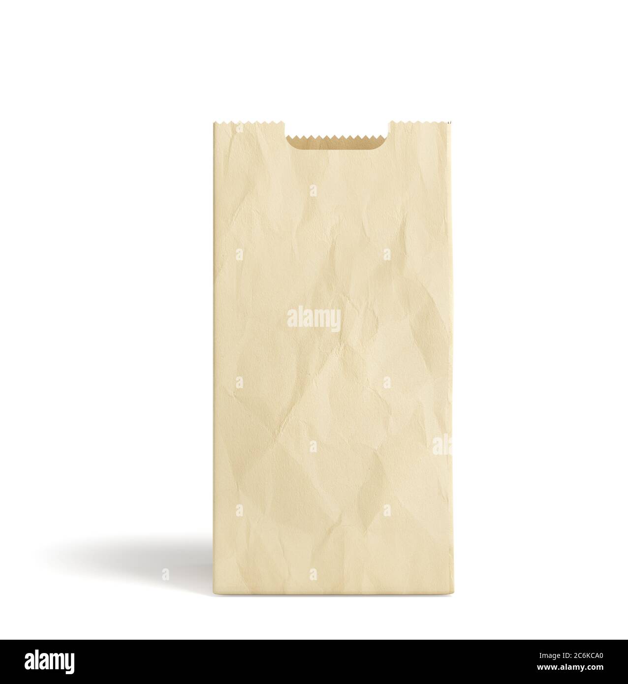 empty paper bag for products 3d render on a white background Stock ...