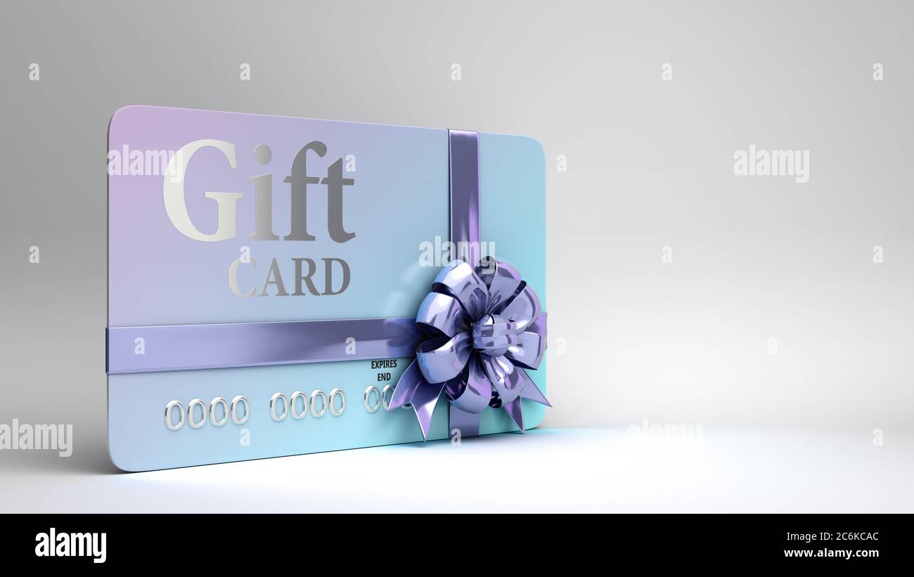 VIP gift card with bow 3d render on a grey gradient background Stock ...