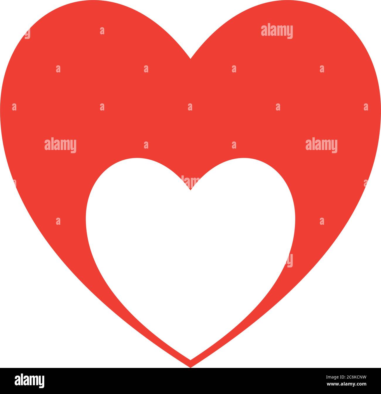 heart inside heart flat style icon design of love passion and romantic ...