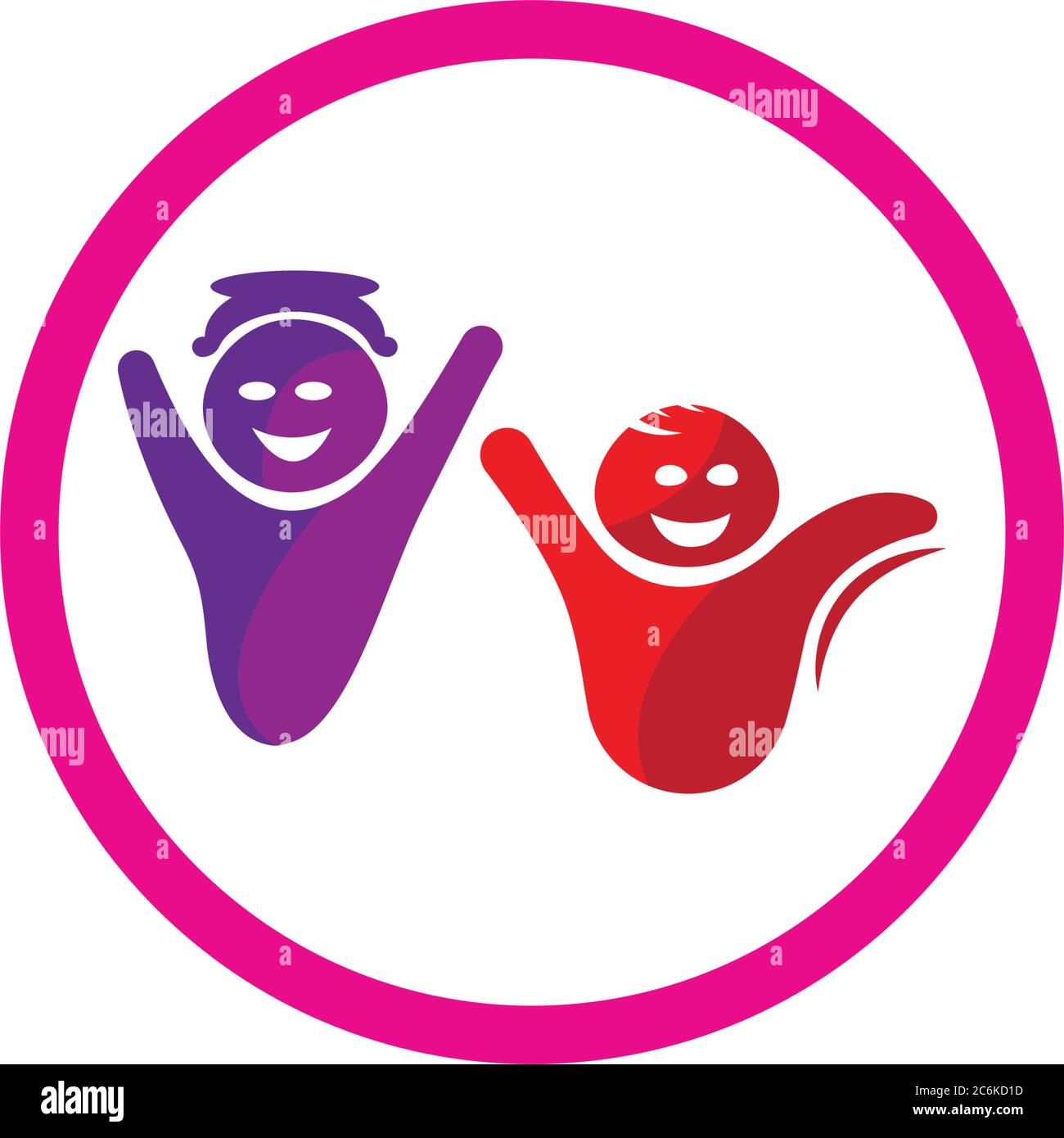 Girls female kids children parent Stock Vector Images - Alamy