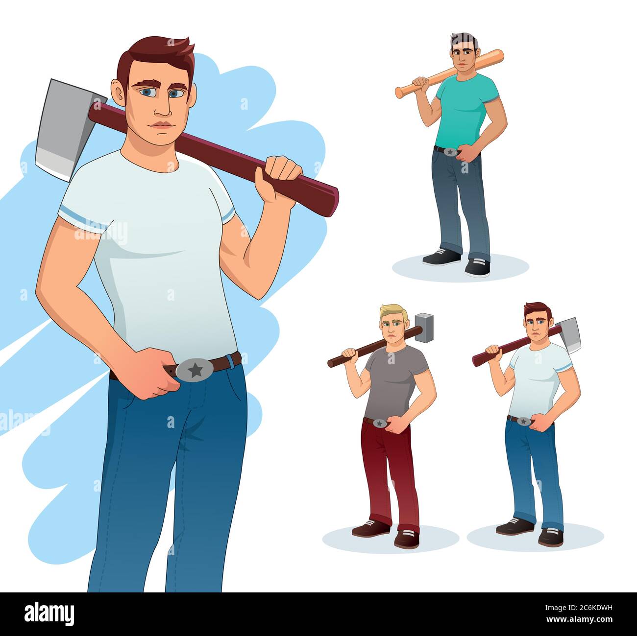Man cartoon character- vector illustration. Vector male character ... Man cartoon character- vector illustration. Vector male character ...