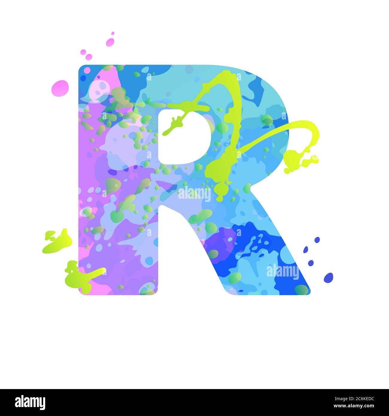 Letter r in paint Stock Vector Images - Alamy