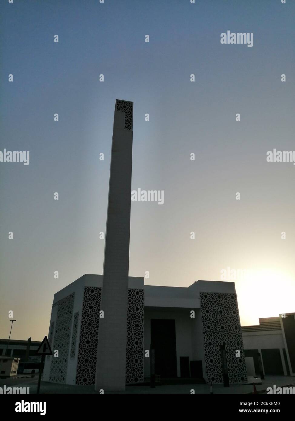 Muslim mosque with modern Arabesque pattern. Associated with ancient ...