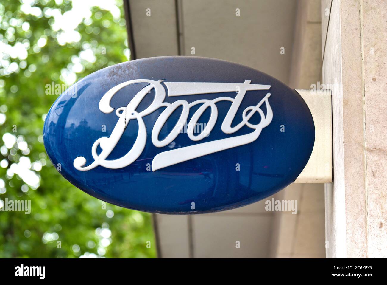 Boots logo seen at one of their branch in London.Formed in 1849 High ...