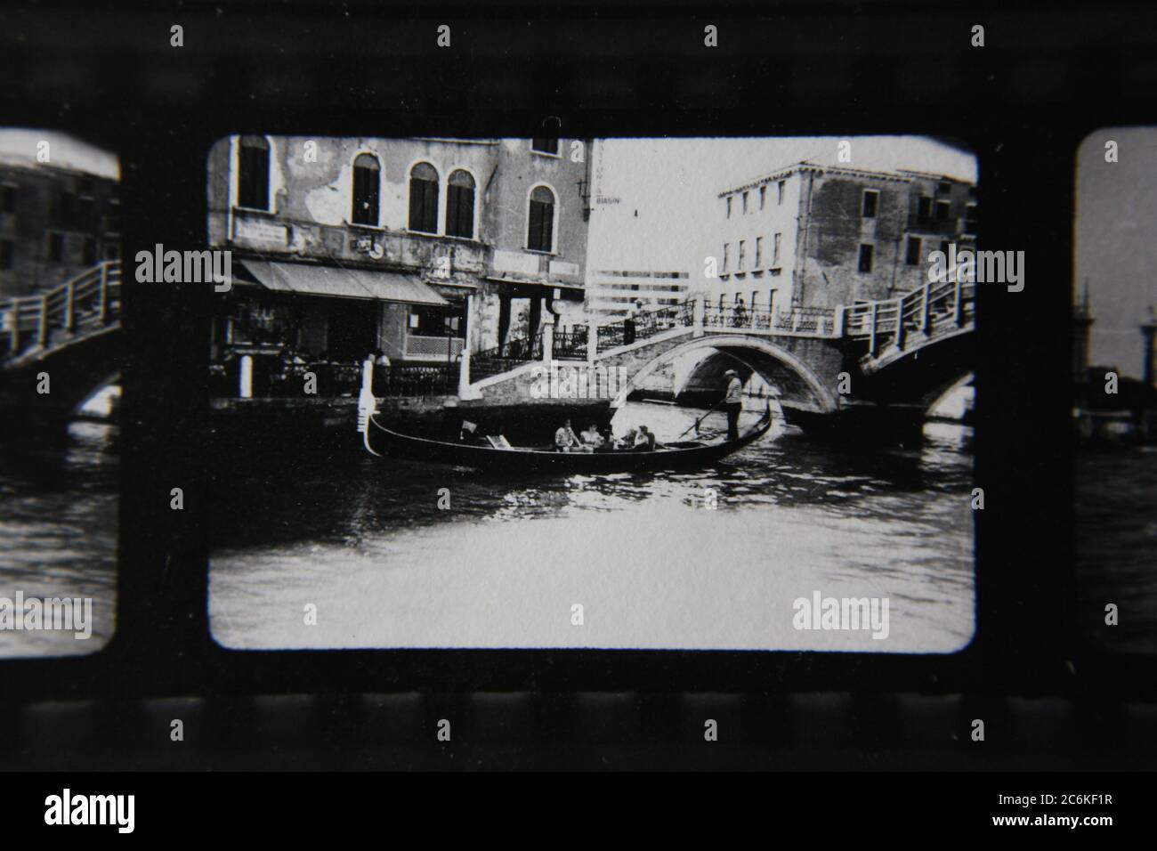Fine 70s vintage old tourist photo of a charming bridge in Venice ...