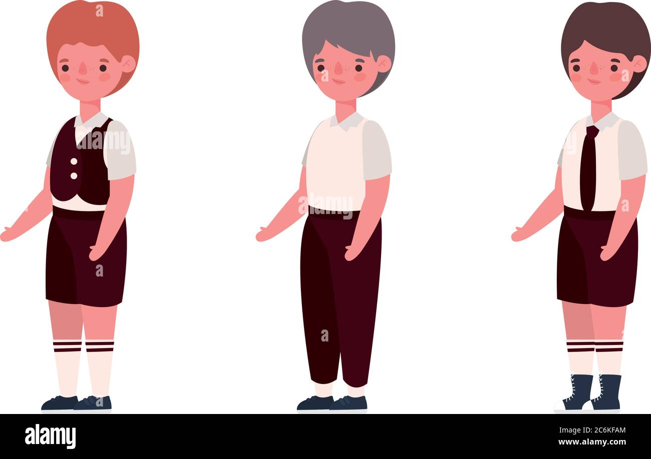 School uniforms back Cut Out Stock Images & Pictures - Alamy