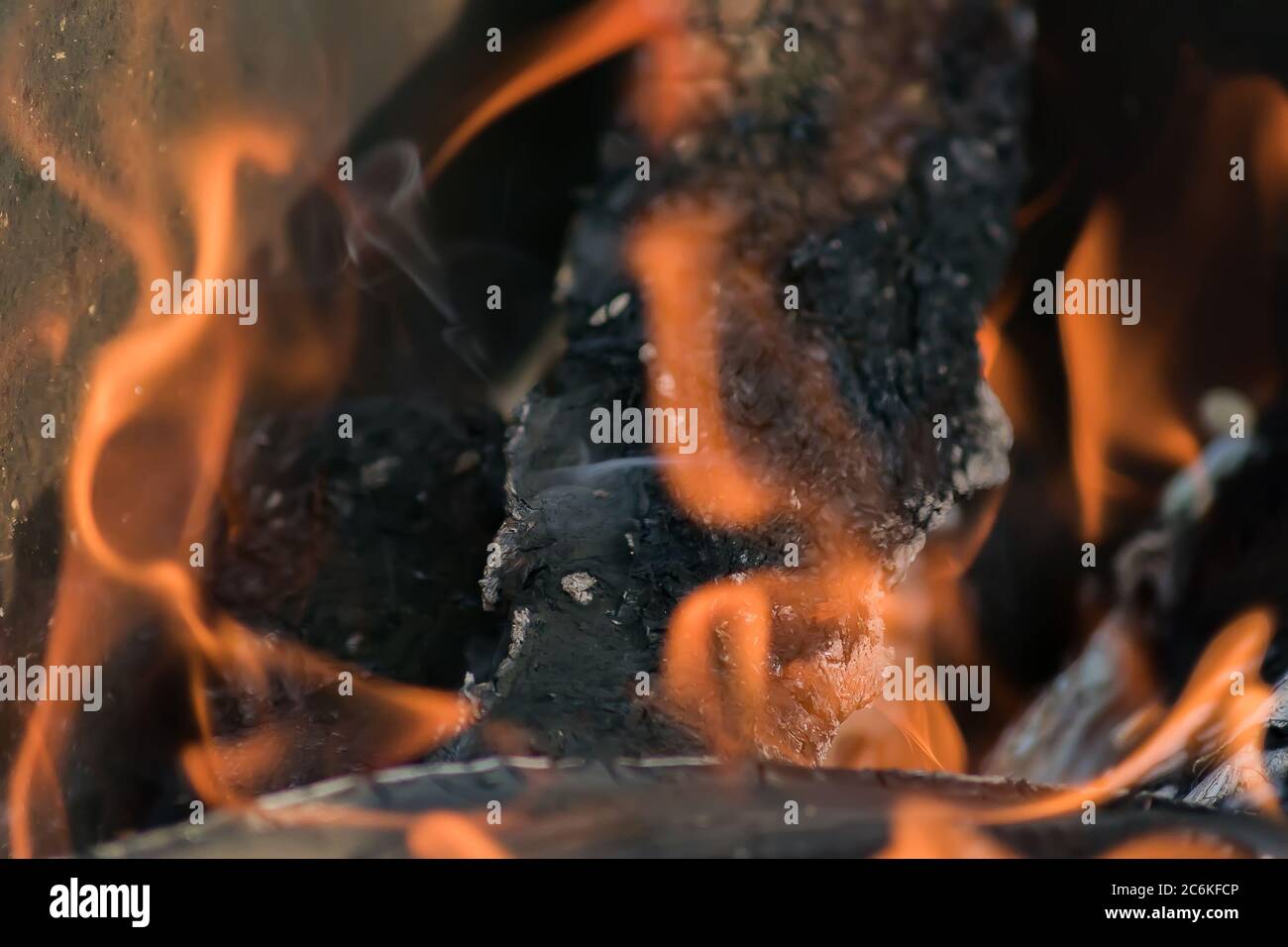 fire fame on black background Stock Photo - Alamy