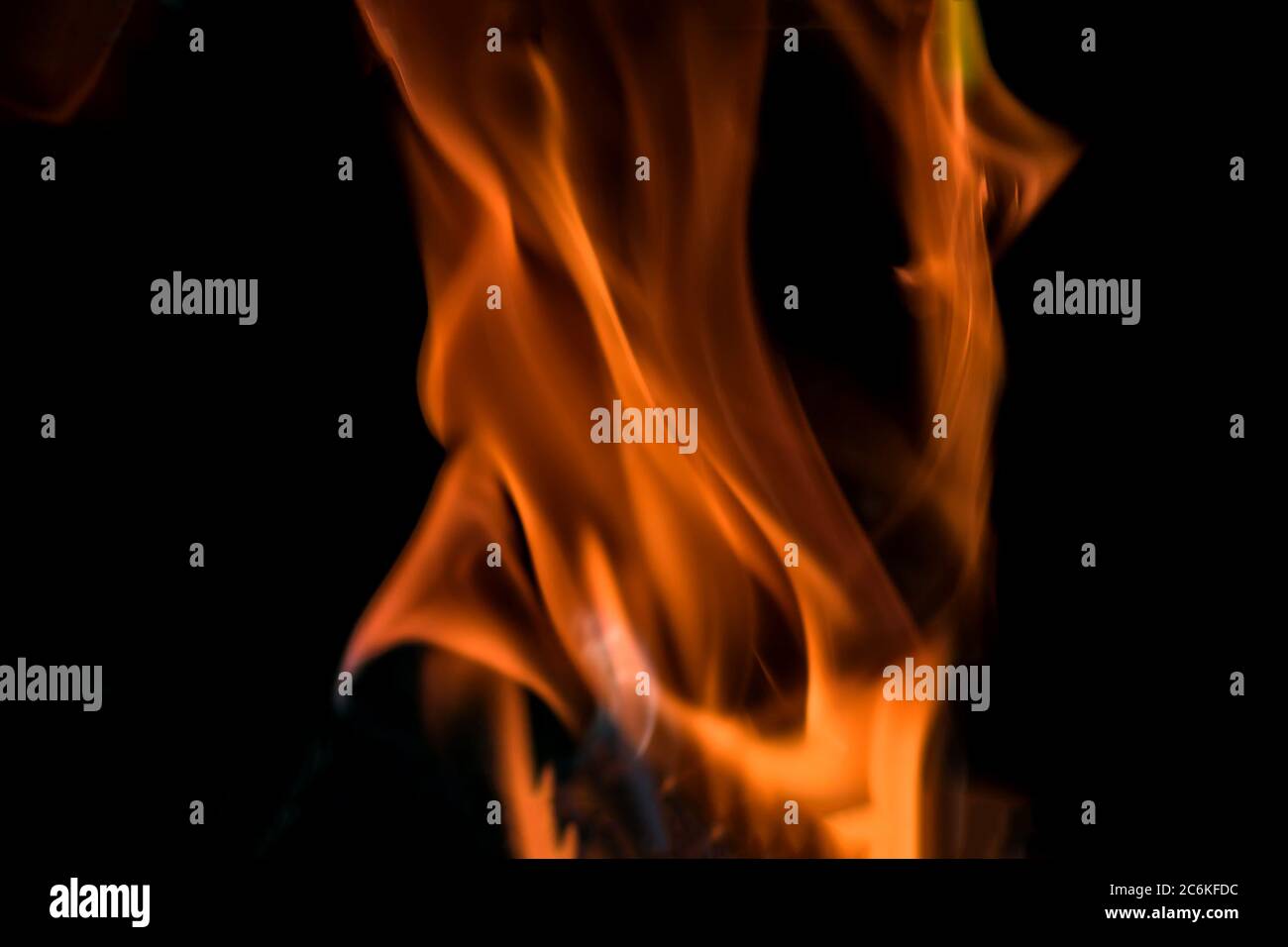 fire fame on black background Stock Photo - Alamy
