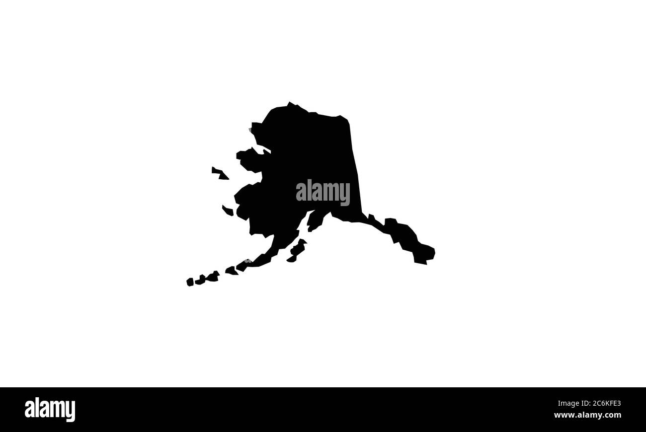 Alaska map U.S. state vector illustration Stock Vector Image & Art - Alamy