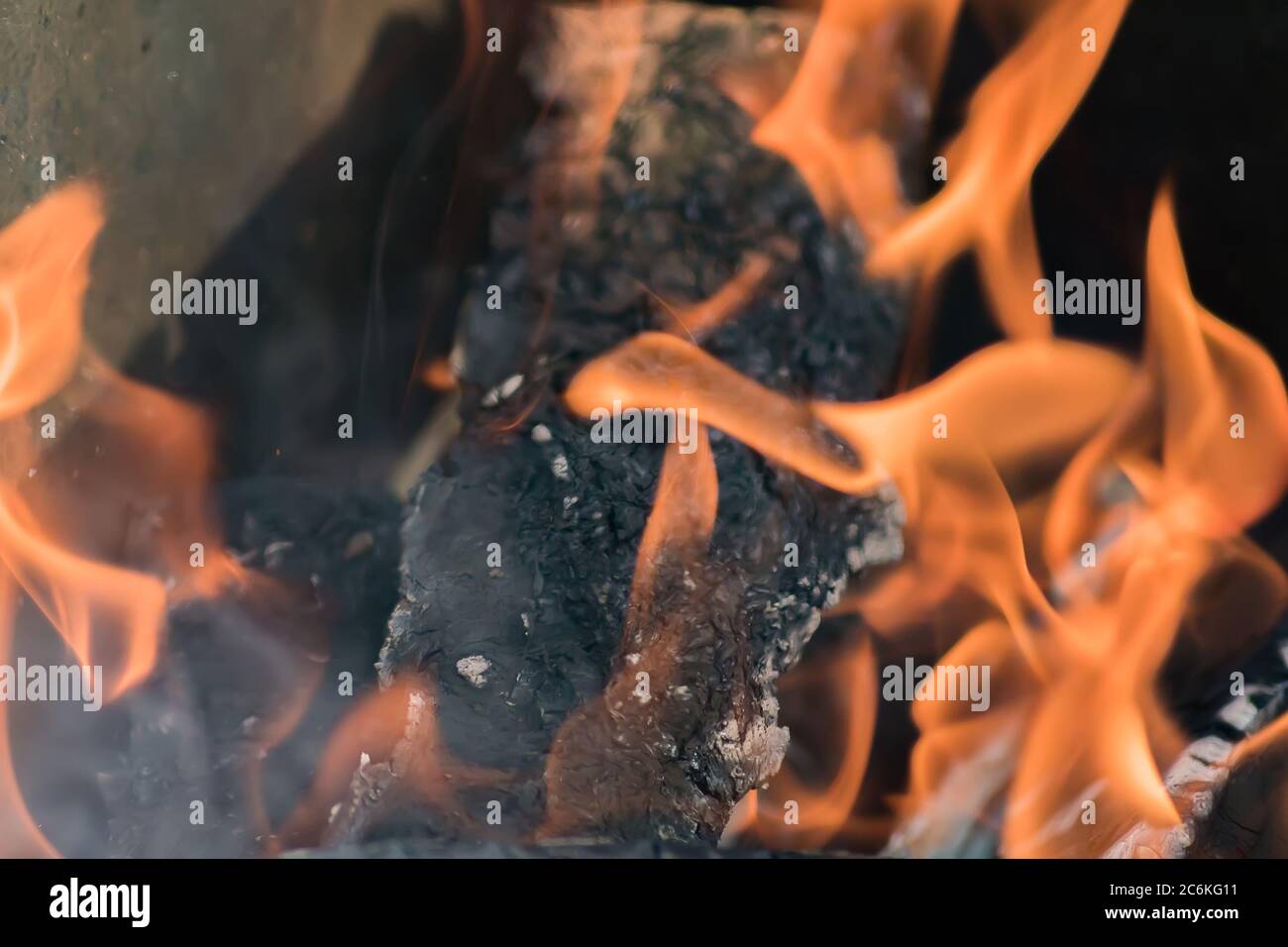 fire fame on black background Stock Photo - Alamy