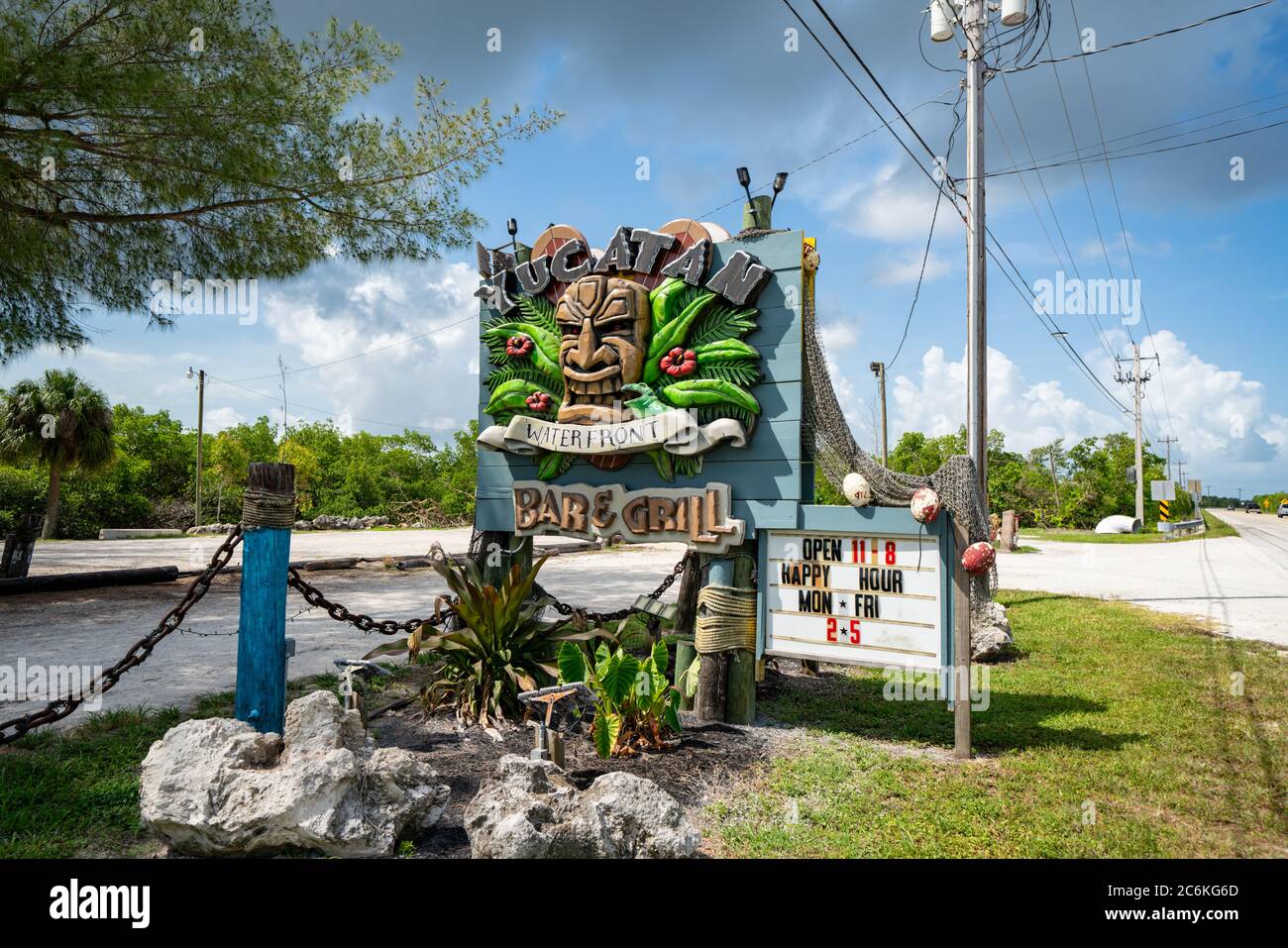 Yucatan Waterfront Bar and Grill Matlacha Florida Stock Photo - Alamy