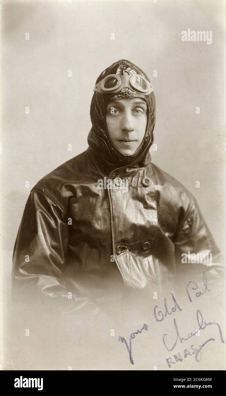 1914-1918 - A First World War Royal Naval Air Service aviator wearing ...
