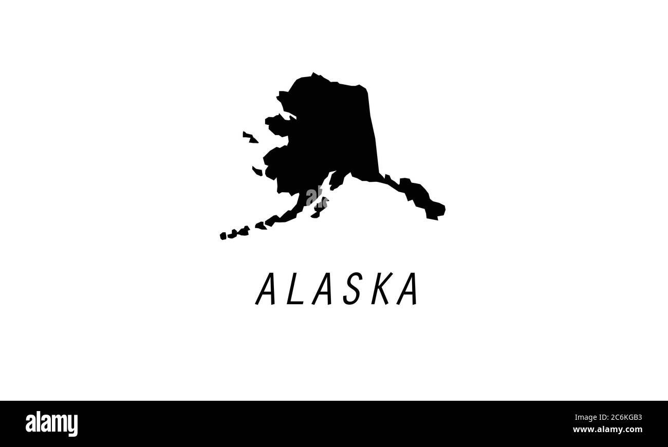 Alaska outline map state U.S. vector illustration Stock Vector Image ...