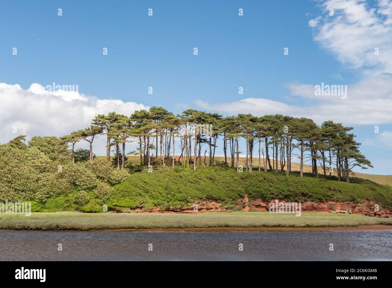 Landscape photo of the Otter estuary in Budleigh Salterton in Devon ...