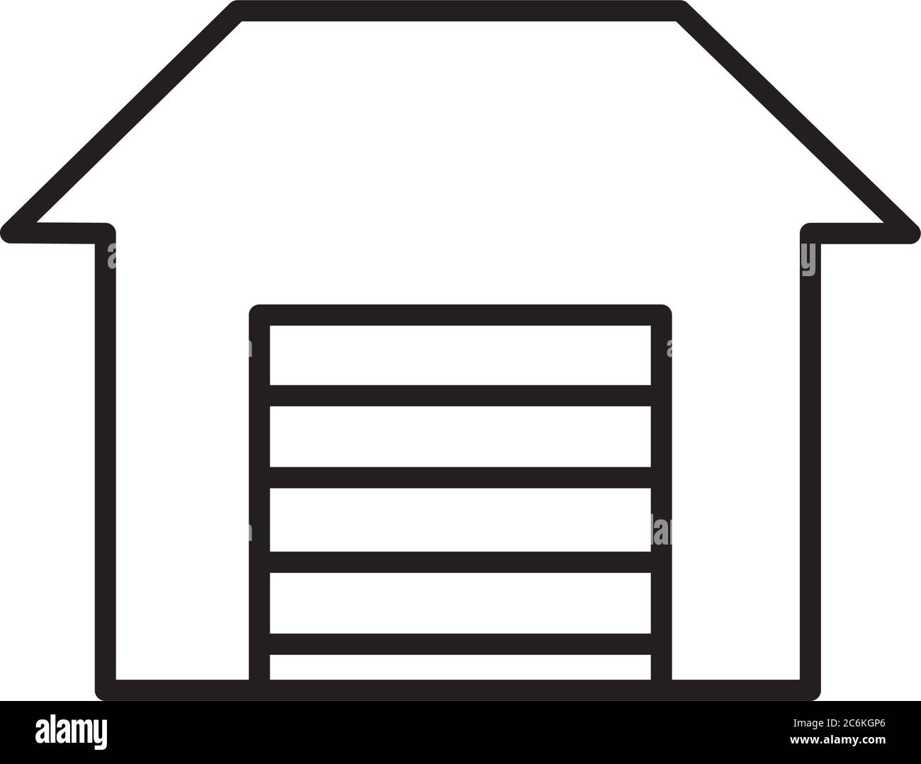 house storage icon over white background, line style, vector ...