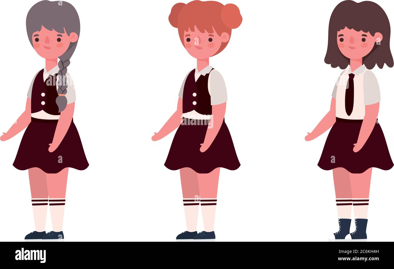 Primary school uniforms Stock Vector Images - Alamy