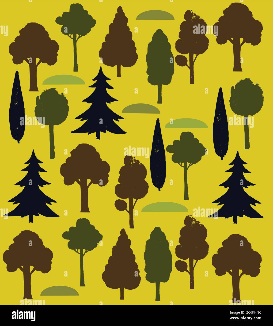 Vector background with autumn forest elements Stock Vector Image & Art ...