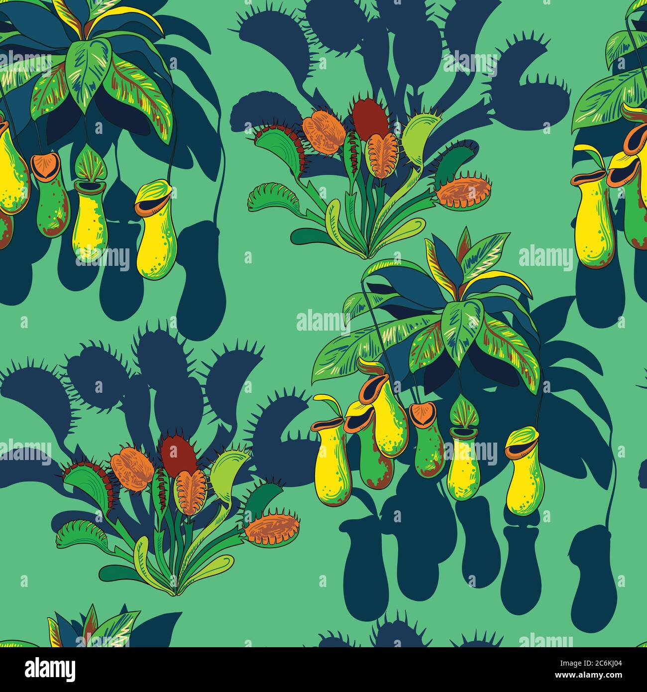 Tropical carnivorous plants Stock Vector Images - Alamy