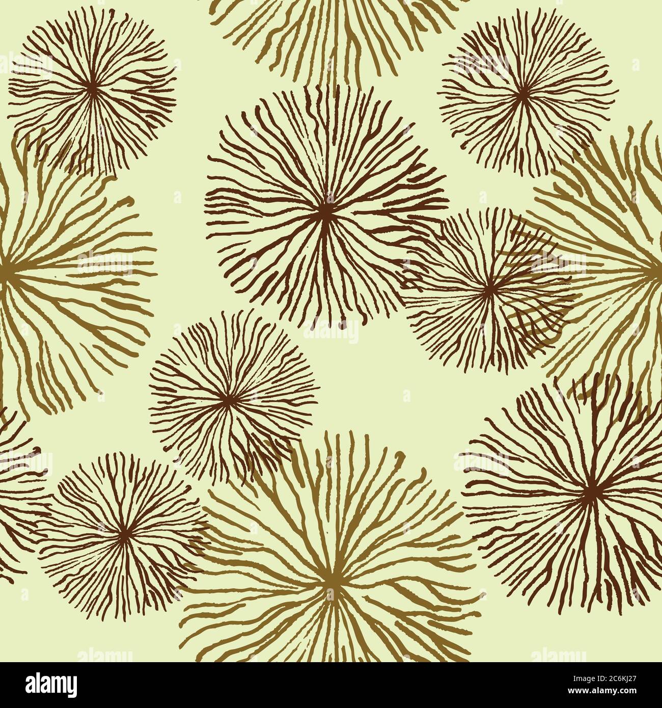 Seamless pattern with abstract floral structures and elements. Vector ...